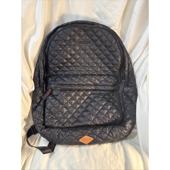 MZ Wallace | Bags | Mz Wallace Black Quilted Backpack Zipper Adjustable ...